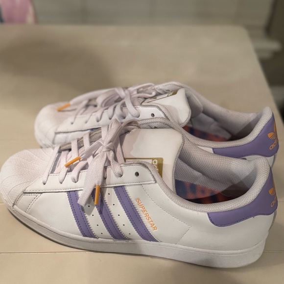 adidas | Shoes | Adidas Superstar Sneaker Featuring Lavender Orange ...